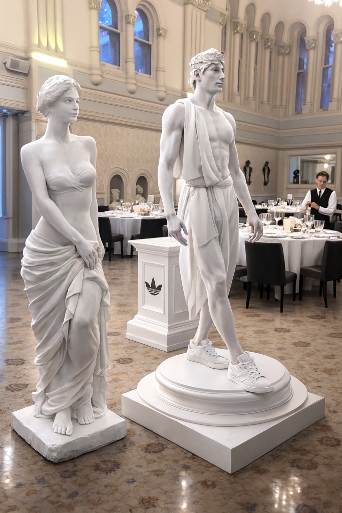 Adidas Product Launch - Human Statue Bodyart